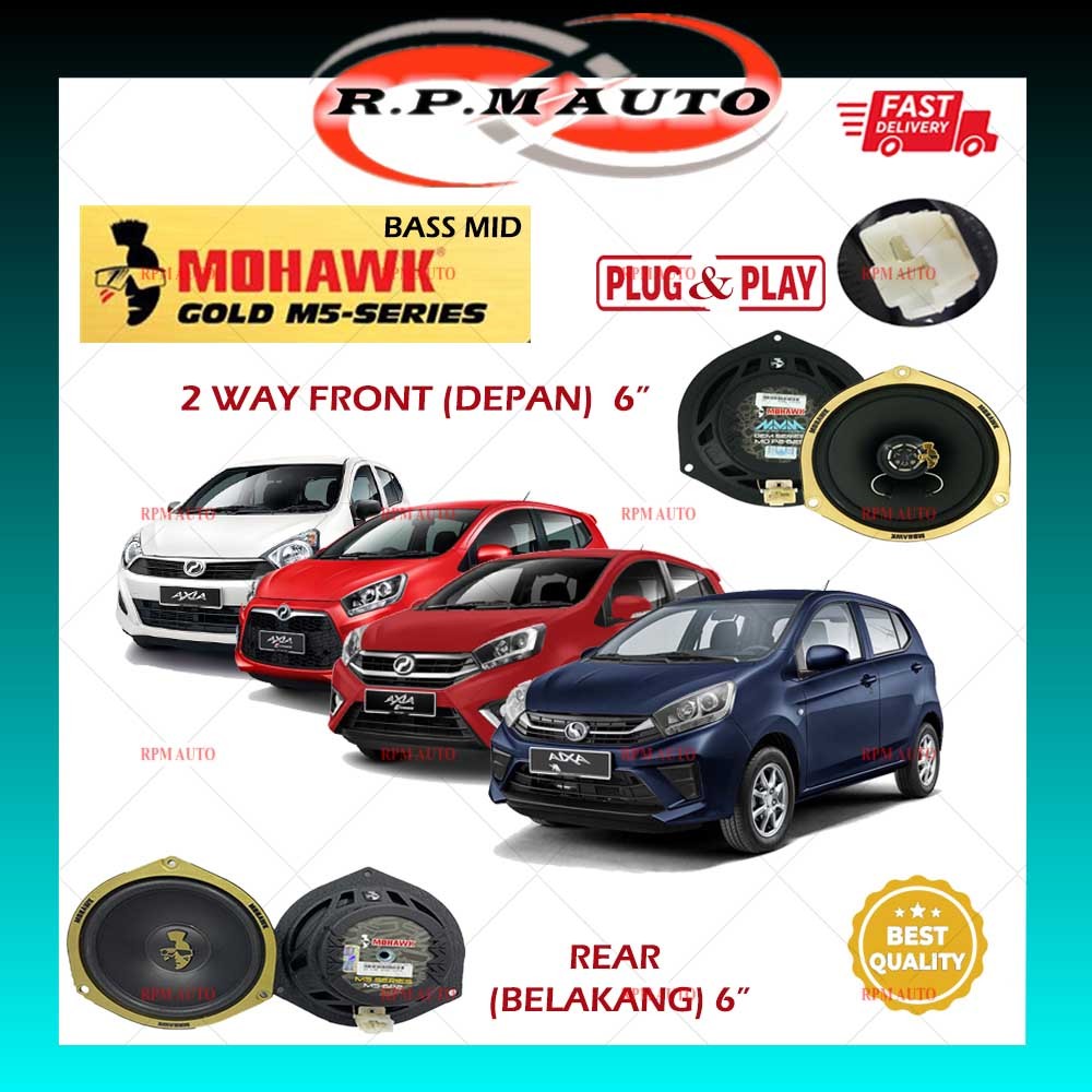 OEM MOHAWK Speaker Plug & Play Spk Kereta 2-Way Spiker M5-425P2 V2 4" M5-625P2 V2 M5-6P2 For ...