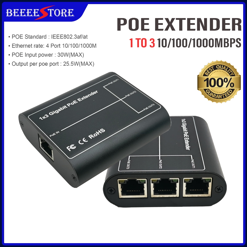 POE103G/ POE104G POE Extender 10/100/1000Mbps IEEE 802.3af/at Standard ...