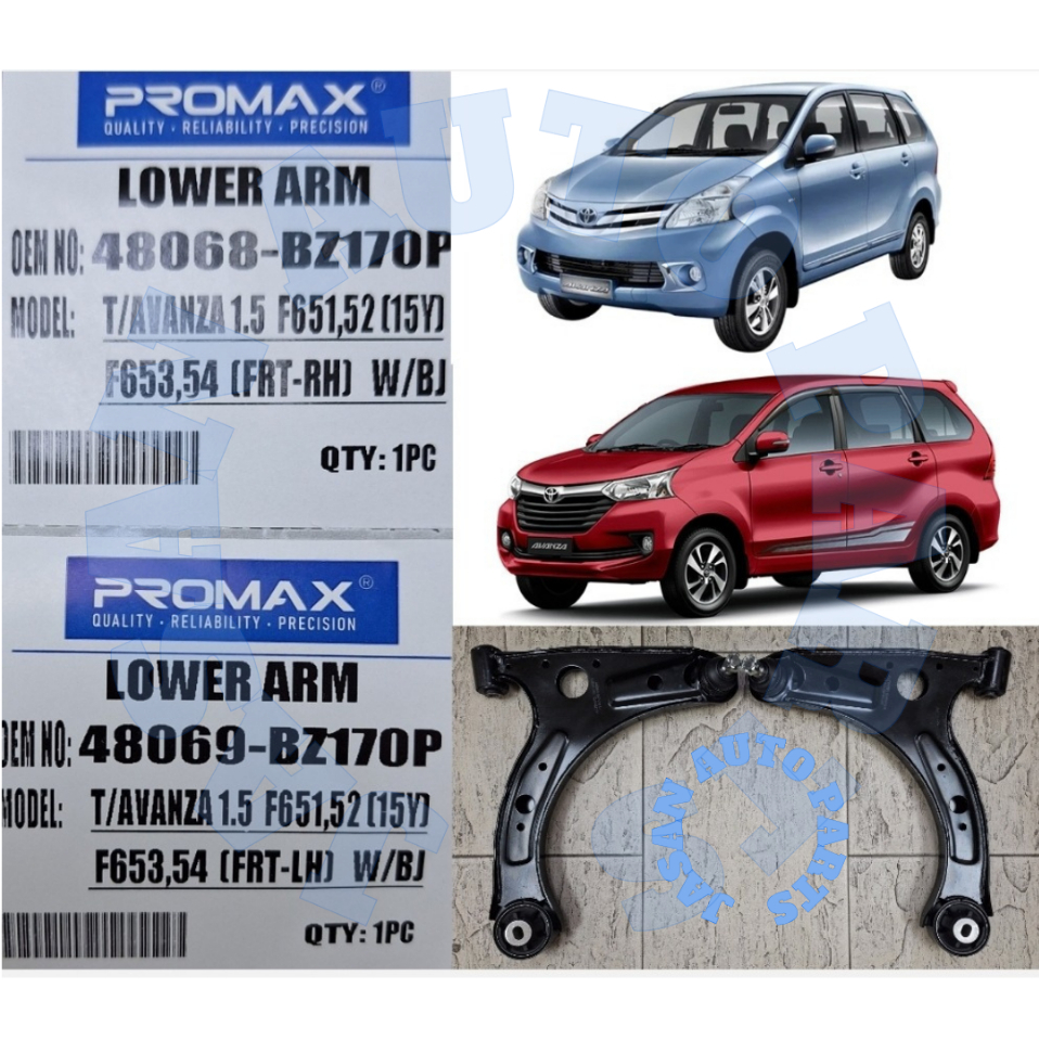 LOWER ARM TOYOTA AVANZA 1.5 F651,652 (2015),F653,F654 WITH BALL JOINT ...
