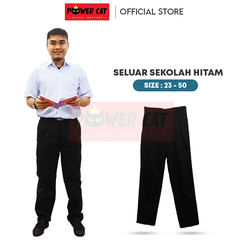 SELUAR SEKOLAH HITAM SIZE 43-50 ( BATCH 1 ) | Shopee Malaysia
