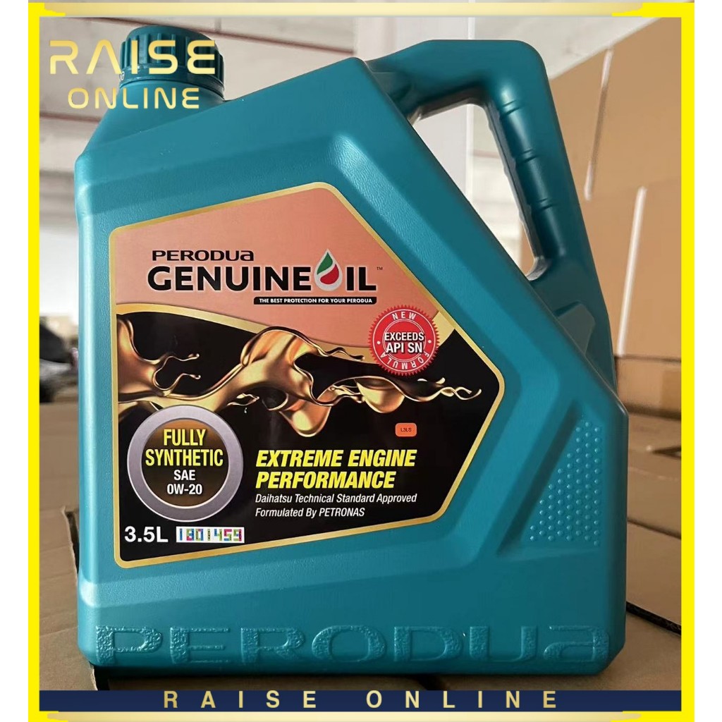 ORI Perodua 0w20 3.5L Fully Synthetic Engine Oil 0w-20 Minyak Hitam ...