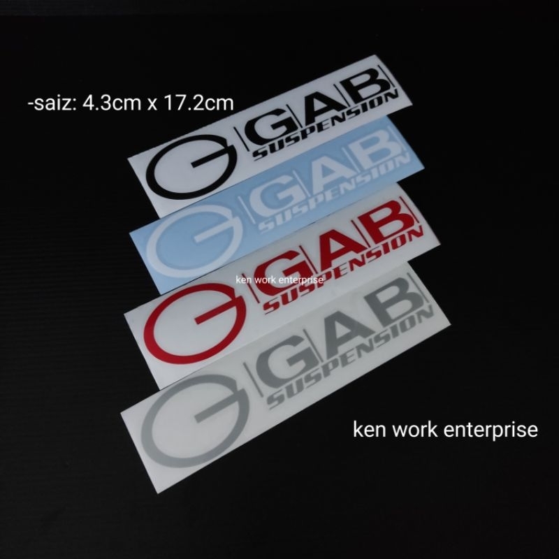 sticker gab suspension car sticker #0040 accessories | Shopee Malaysia