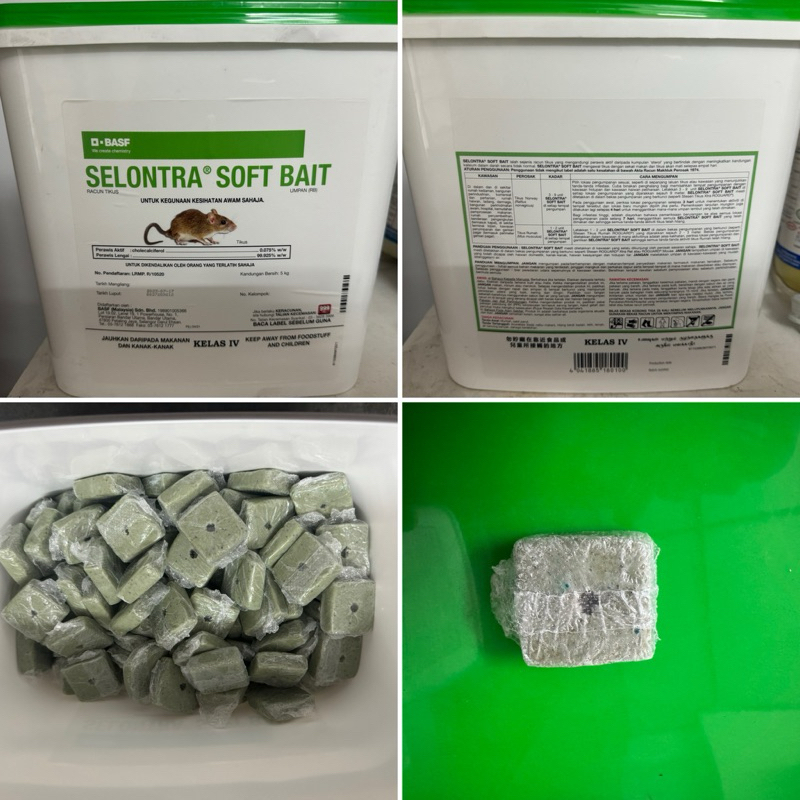 BASF Selontra® Soft Bait Rodenticide Umpan Tikus, 毒鼠药, 1PCS (20 Gram ...