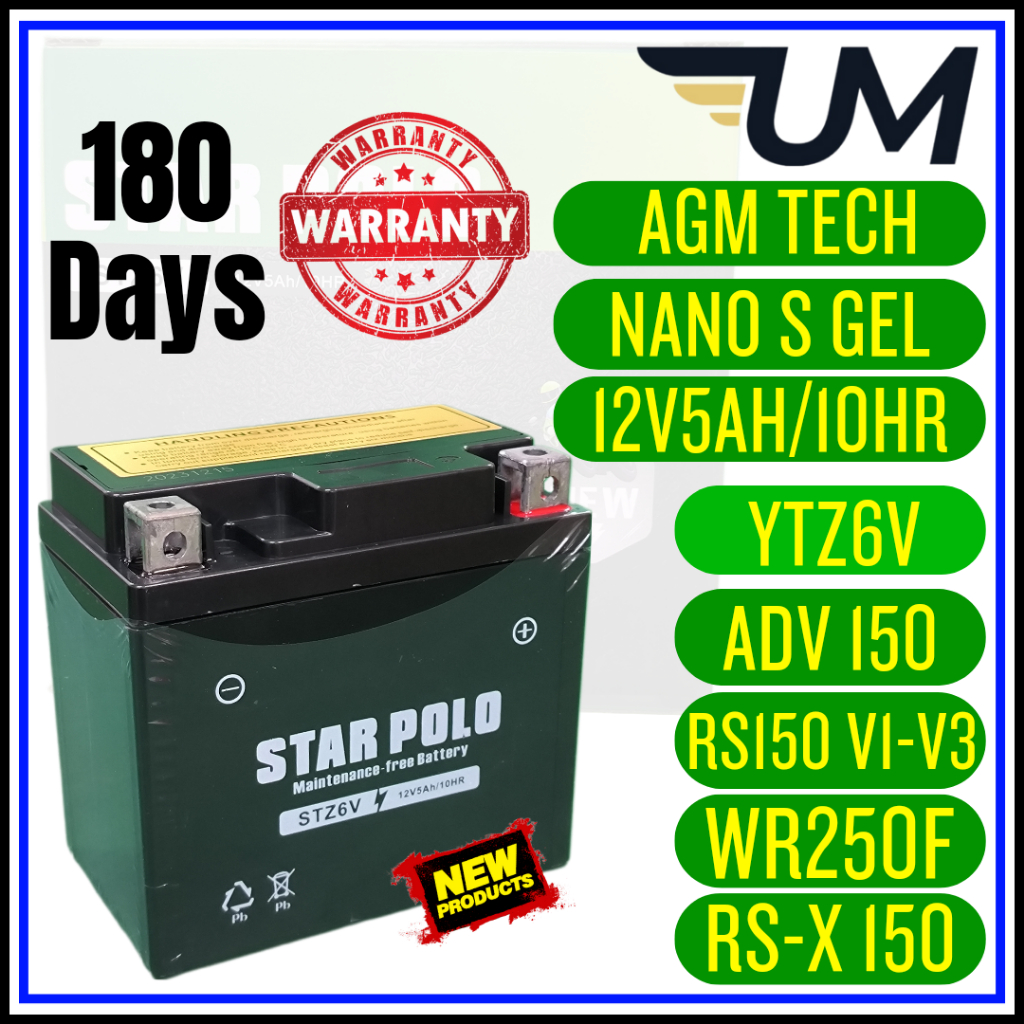 YTZ6V YTZ6 BATTERY GEL BATERI YTZ6S HONDA RS150 RS ADV CBR 150 VARIO150 ...