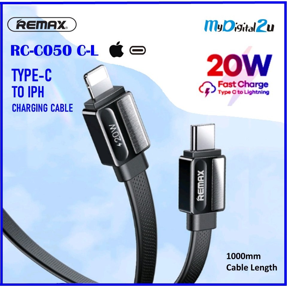 100% ORIGINAL!! Remax Platinum Pro Series 20W PD Fast Charging Data Cable RC-C050 (type C-L ...