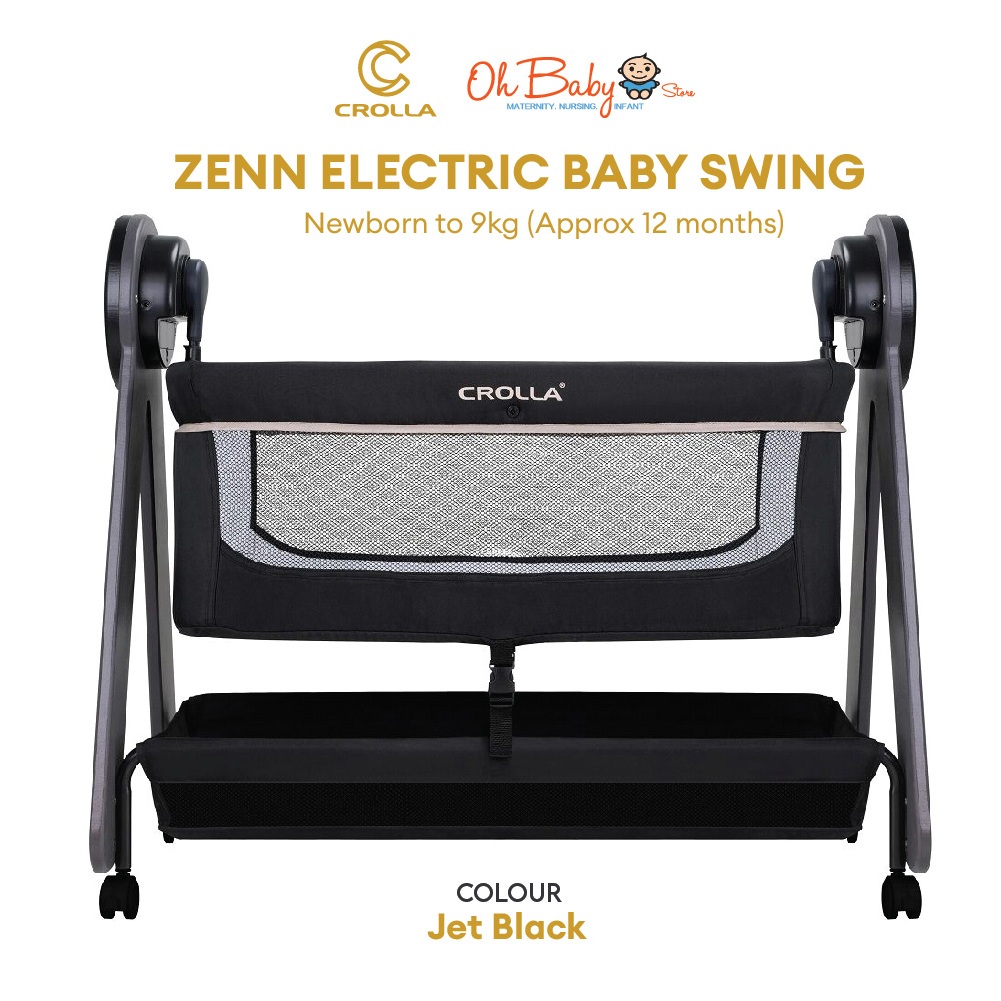 Crolla ZENN Electric Baby Swing Crib Newborn to 9kg (Approx 12 months ...