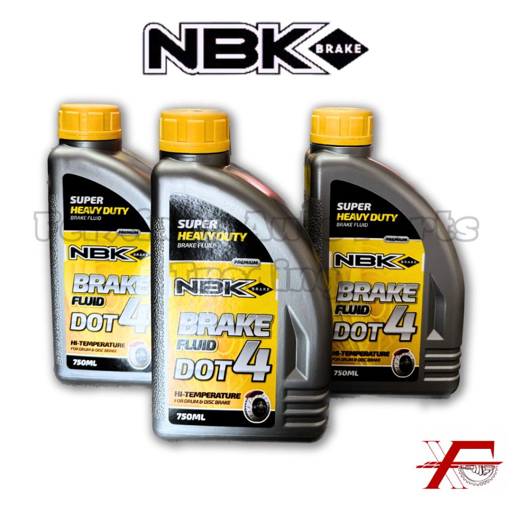NBK DOT4 Super Heavy Duty Brake Fluid Oil White Colour [750ml] | Shopee ...