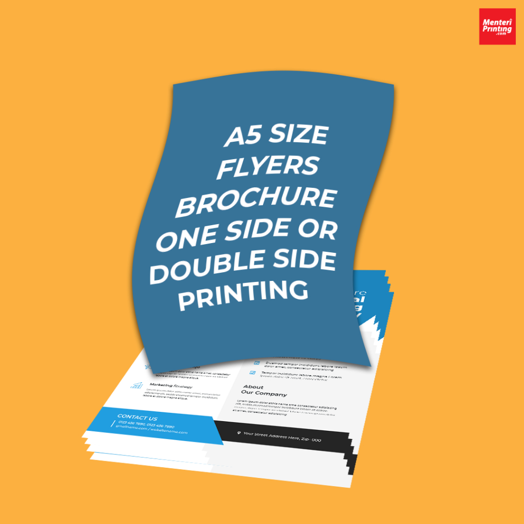 A5 Flyer Brochure Printing | Art Paper 128gsm | One & Double Side | Own ...