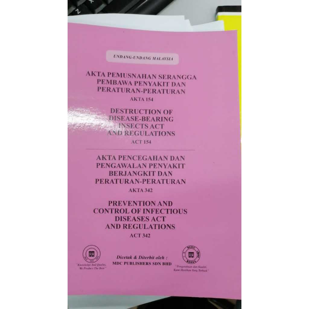 NEW 2024 - Akta Pemusnahan Serangga Pembawa Penyakit Dan Peraturan Akta ...