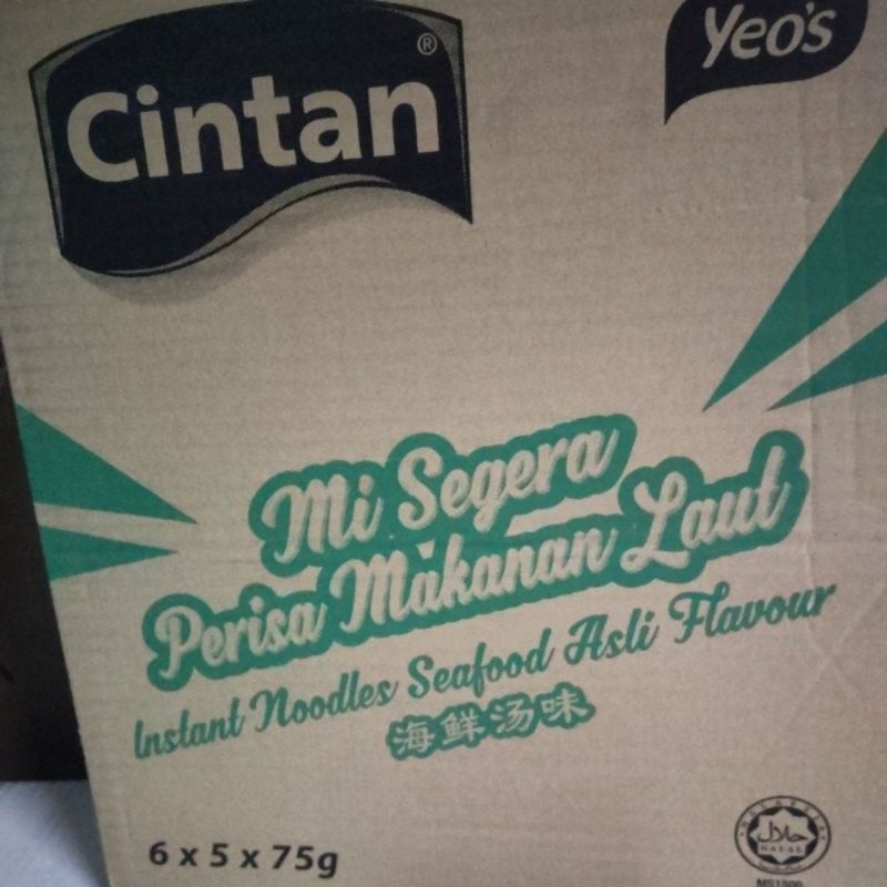 Cintan ~ Mi Segera Perisa Kari atau Seafood Asli 6 x 5 x 76g | Shopee ...