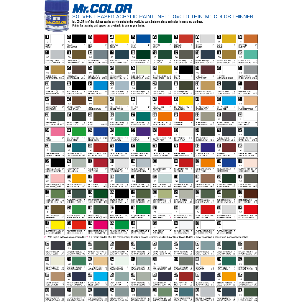 MR.HOBBY MR.COLOR ( NO 1 - NO 51 ) | Shopee Malaysia