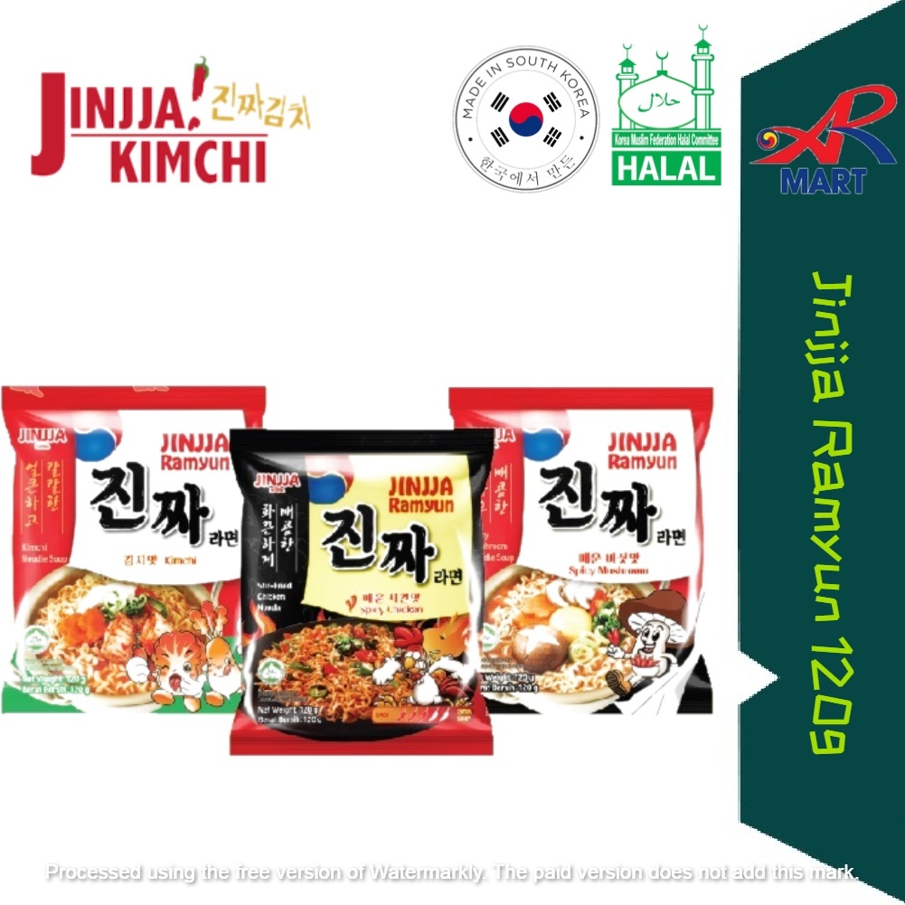Halal Loose pack Jinjja Ramyun 120g Spicy Mushroom Spicy Chicken Kimchi ...