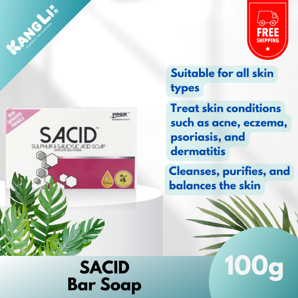 Sacid Bar Soap 100g (1 Box) | Shopee Malaysia