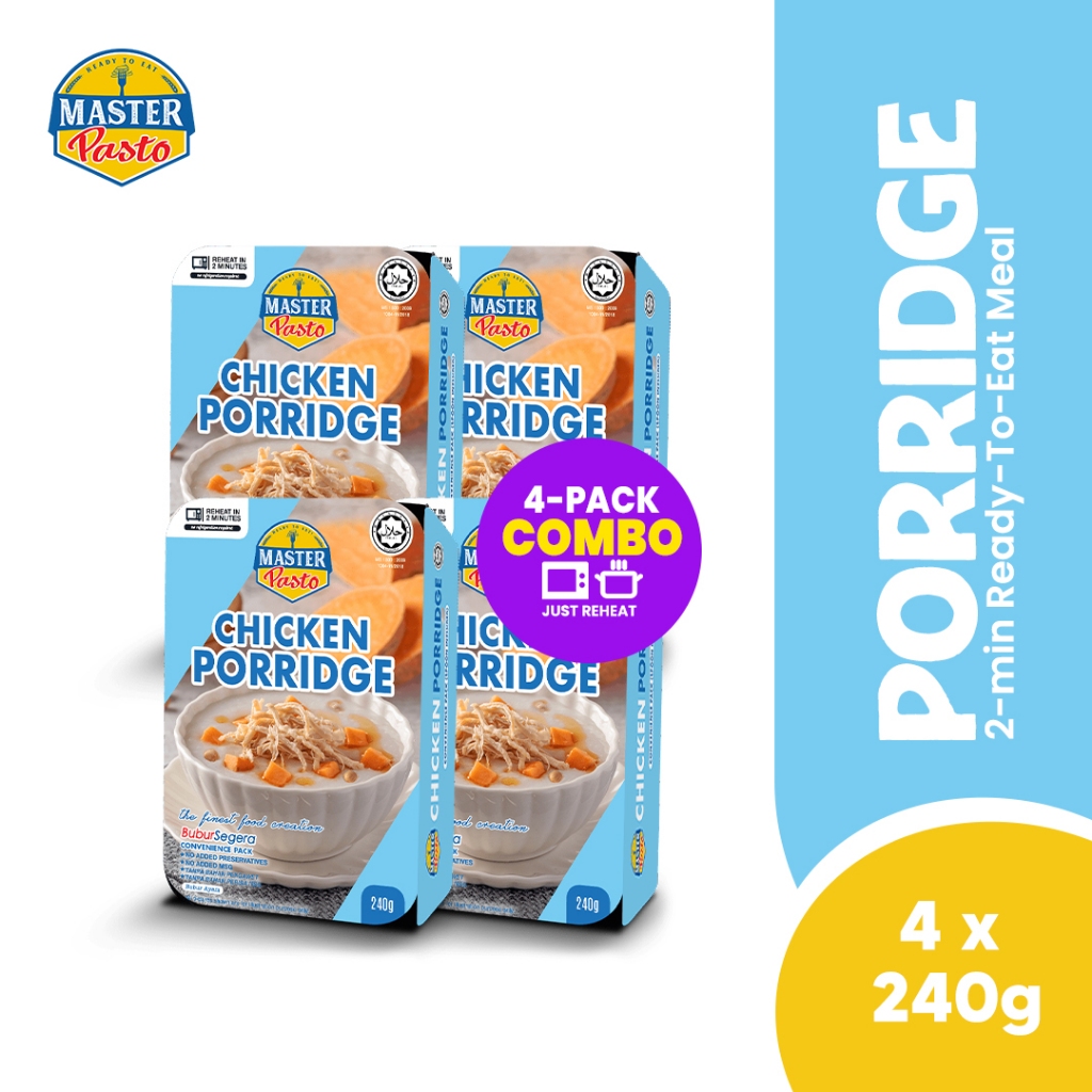 2-Minute Chicken Porridge Convenience Pack (240g x 4 Packs) | Shopee Malaysia