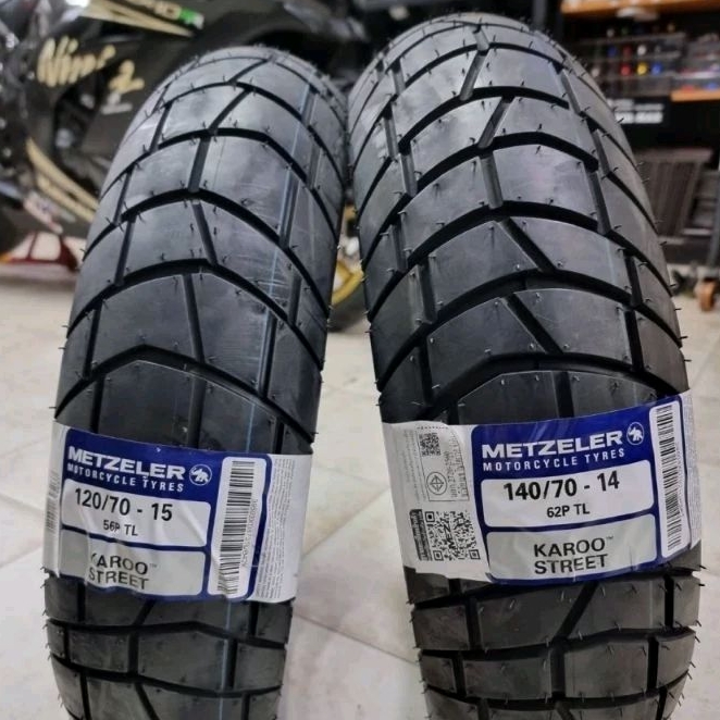 TAYAR SKUTER METZELER KAROO STREET 140/70-14 + 120/70-15 COMBO SET for XMAX 250 (2022) | Shopee ...