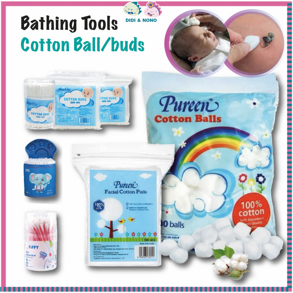 [1pack] Pureen Cotton Ball 100% Kapas Bulat kapas baby bulat premium ...