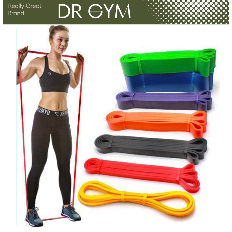 DR GYM Resistance Band Latex Elastic Band Exercise Band Workout ...
