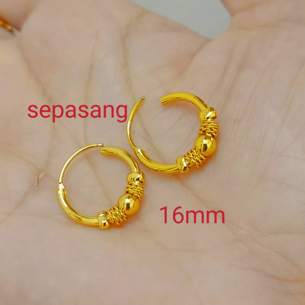 Subang Emas Bangkok earring GOLD PLATED | Shopee Malaysia