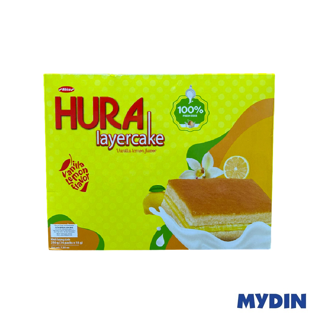 Hura Layer Cake (14's x 15g) - Vanilla Lemon | Shopee Malaysia