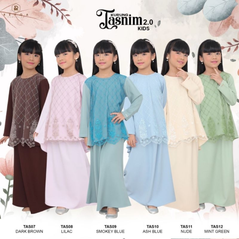 🔥[Pre Raya Sale]🔥 Kurung Tasnim 2.0 Kids by Reyqa Exclusive | Shopee ...