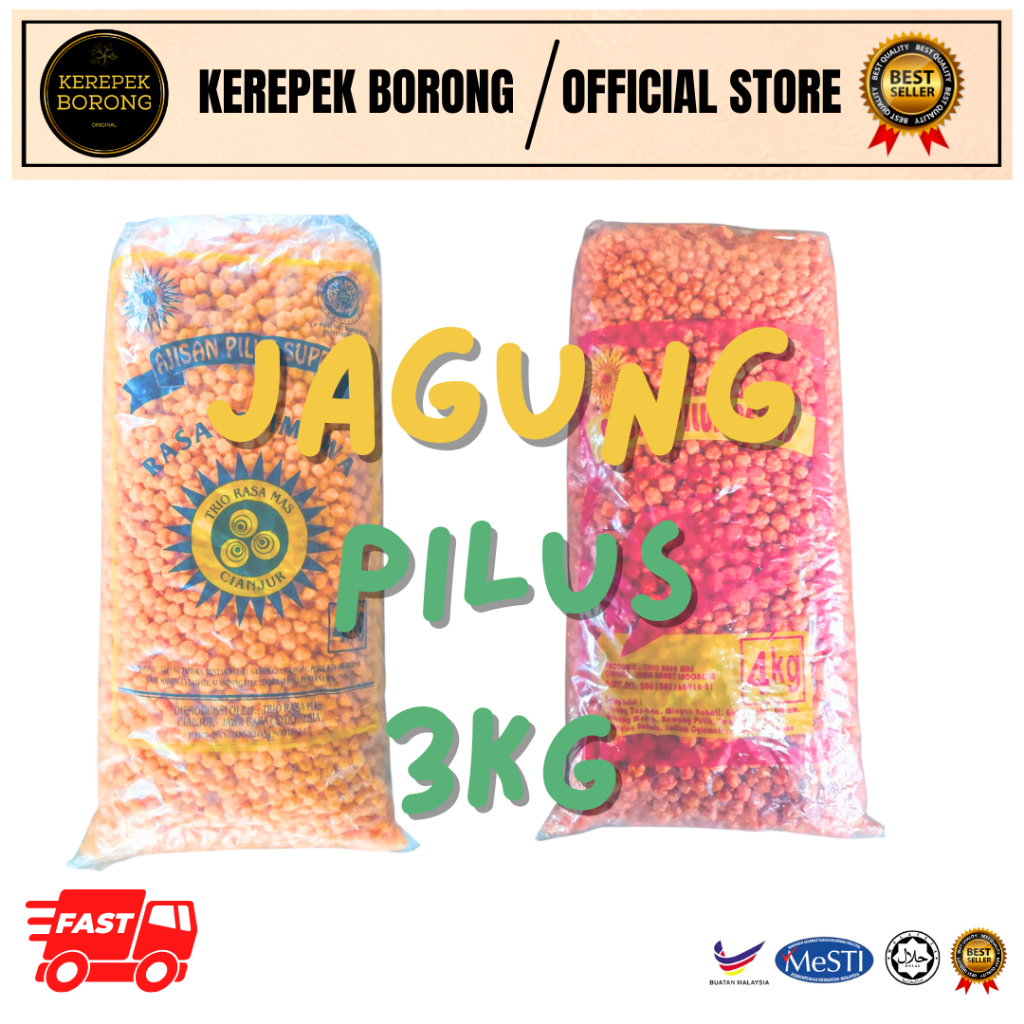 Snack Jagung Pilus Ori & Pedas [3kg] [𝗸𝗲𝗿𝗲𝗽𝗲𝗸_𝗯𝗼𝗿𝗼𝗻𝗴] | Shopee Malaysia