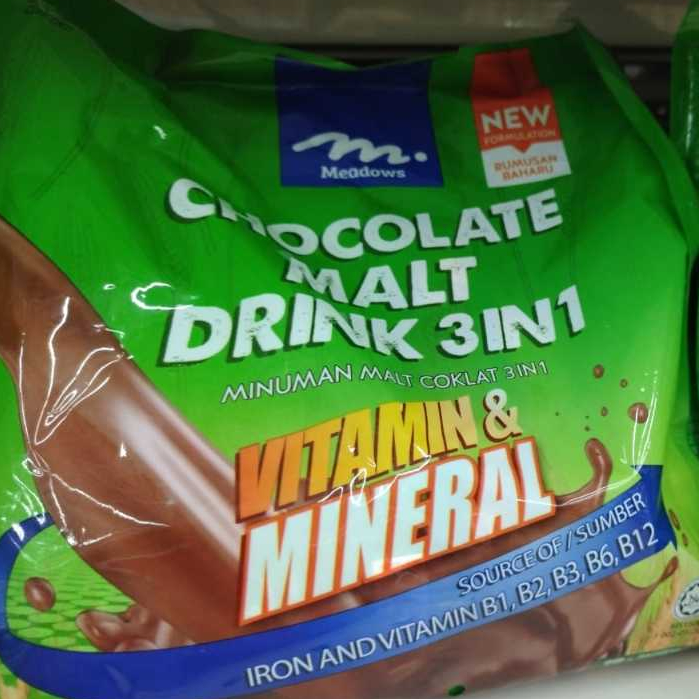 Meadow CHOCOLATE MALT DRINK 3 IN 1 -HALAL- EXP: 26 APR 2024 | Shopee ...