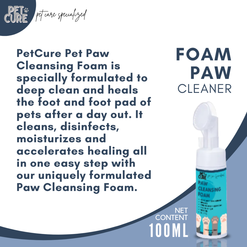 PetCure Paw Foam Cleanser for cats and dogs Buih Pencuci Tapak kaki ...
