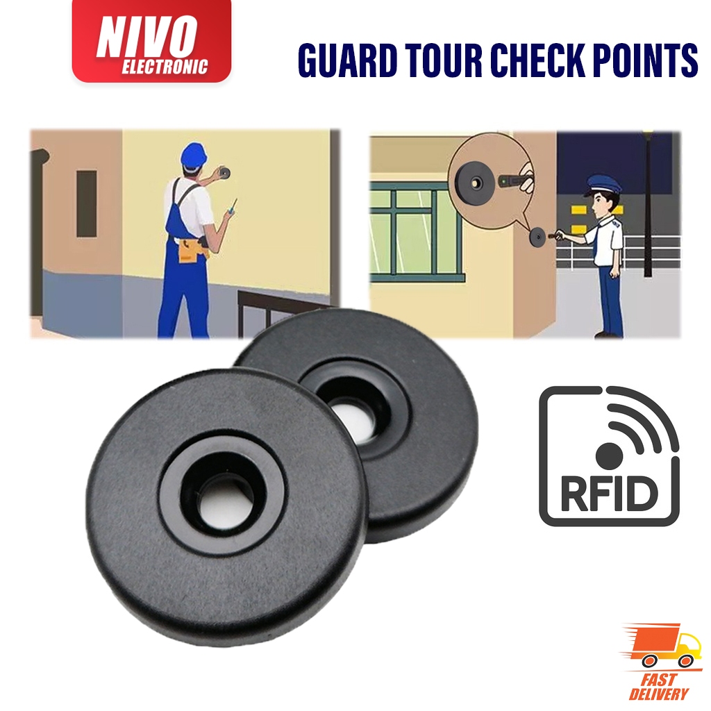 (1pcs) 30MM Security Digital Guard Tour RFID Check Point / Guard Patrol ...