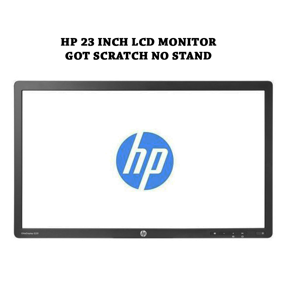 (GredB) HP 23 inch Lcd Monitor Got Scratch No Stand (Refurbished ...