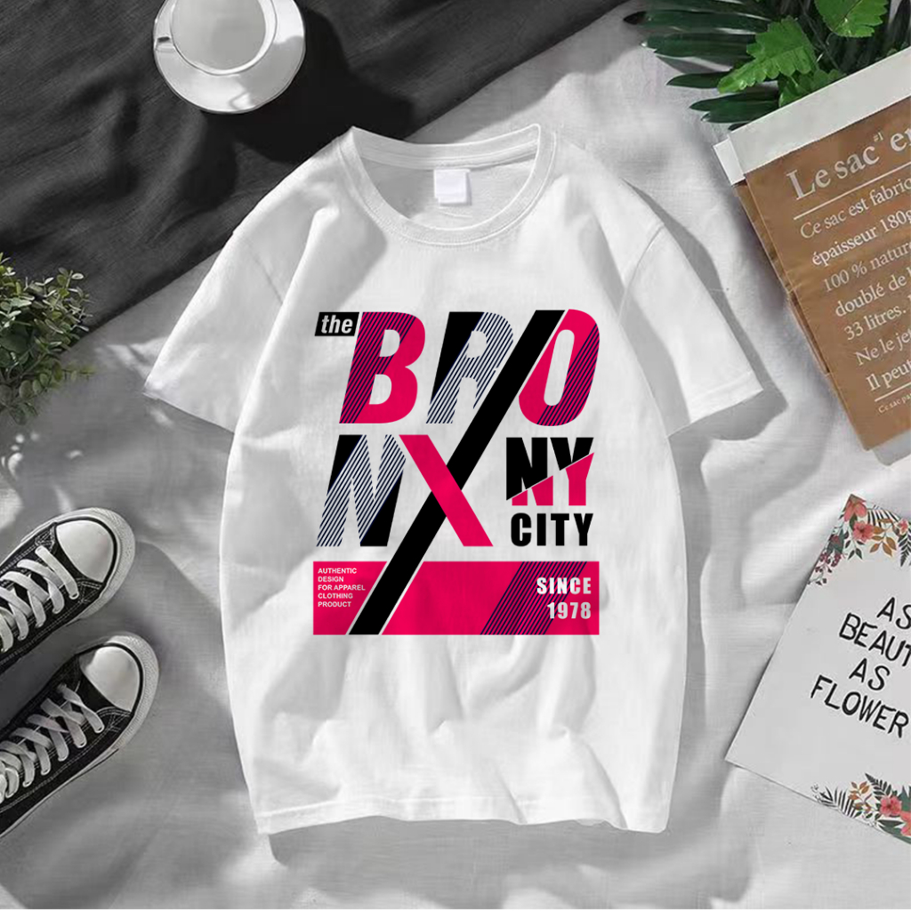 BRONX CITY BAJU T-SHIRT PEREMPUAN LELAKI WOMEN MEN UNISEX LENGAN PENDEK ...