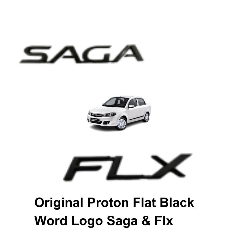 Original Proton Flat Black Word Logo Saga & Flx | Shopee Malaysia