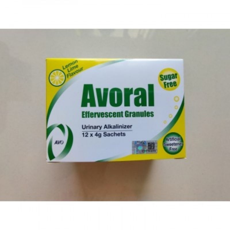 AVORAL EFFERVESCENT GRANULES URINARY ALKALINIZER 12X 4G SACHET | Shopee ...
