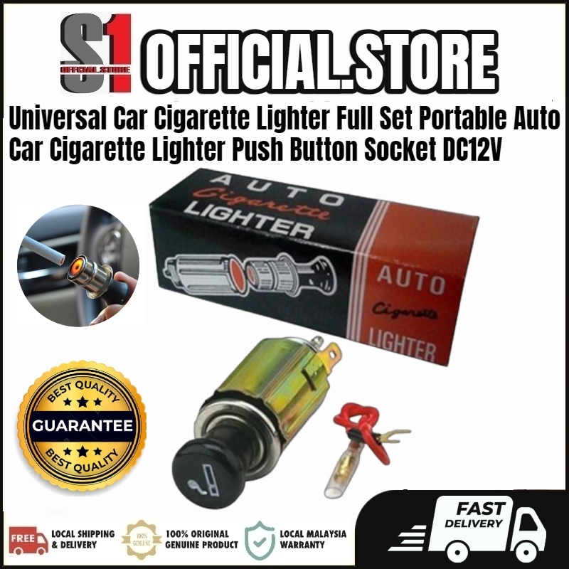 Universal Car Cigarette Lighter Full Set Portable Auto Car Cigarette ...