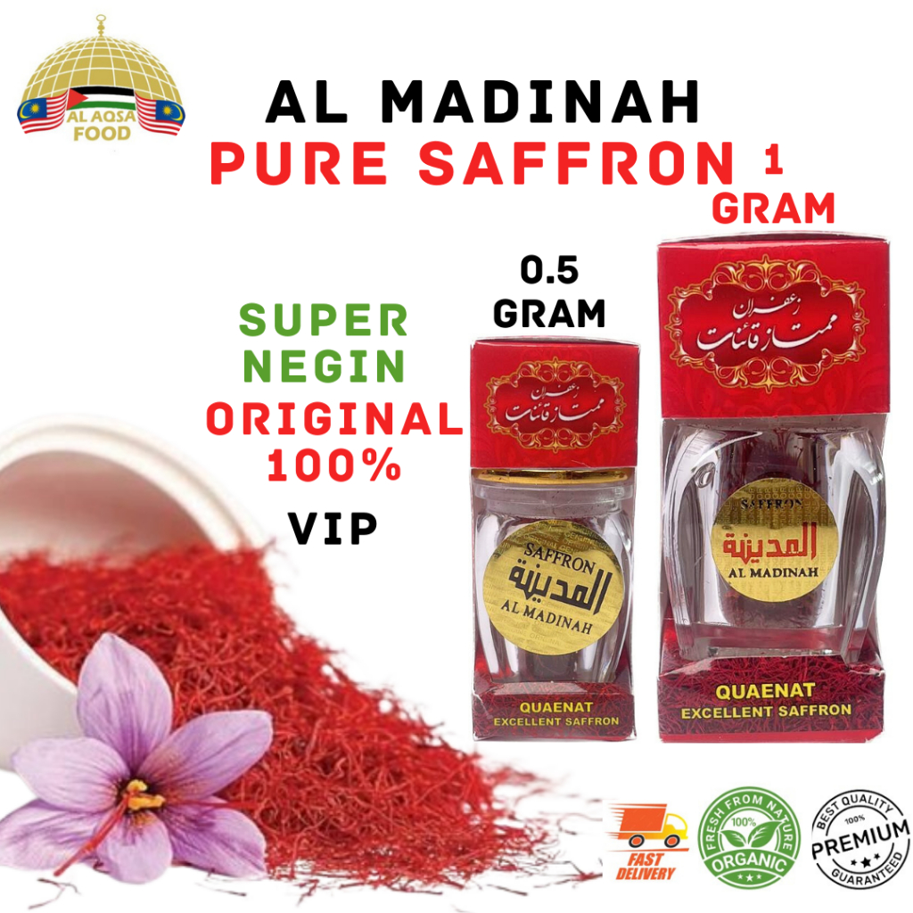 Saffron Almadinah High Quality | Grade VIP Saffron Original Bottle 1gr ...