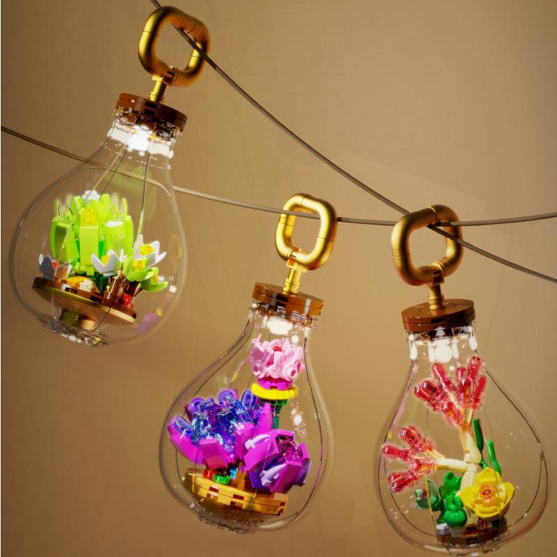 Blok Bunga Gantung Flower Blocks Bulb Design House Raya Deco Birthday ...