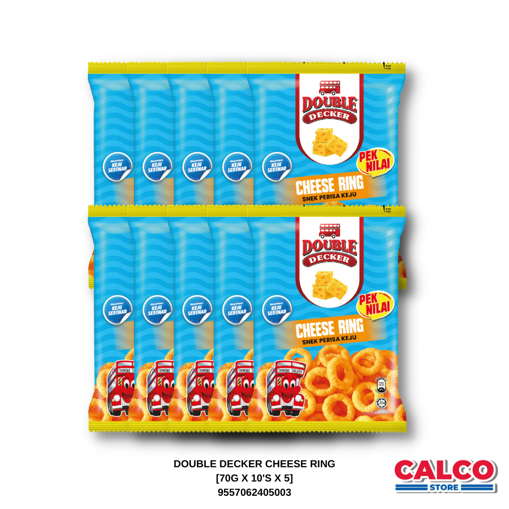 70g x 10pcs Mamee Double Decker Cheese Ring Snek Perisa Keju Keropok ...
