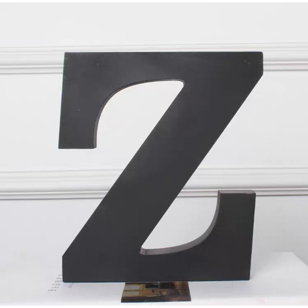 Black H8cm Waterproof Alphabet ABC Letter Box Huruf Hiasan Dinding ...