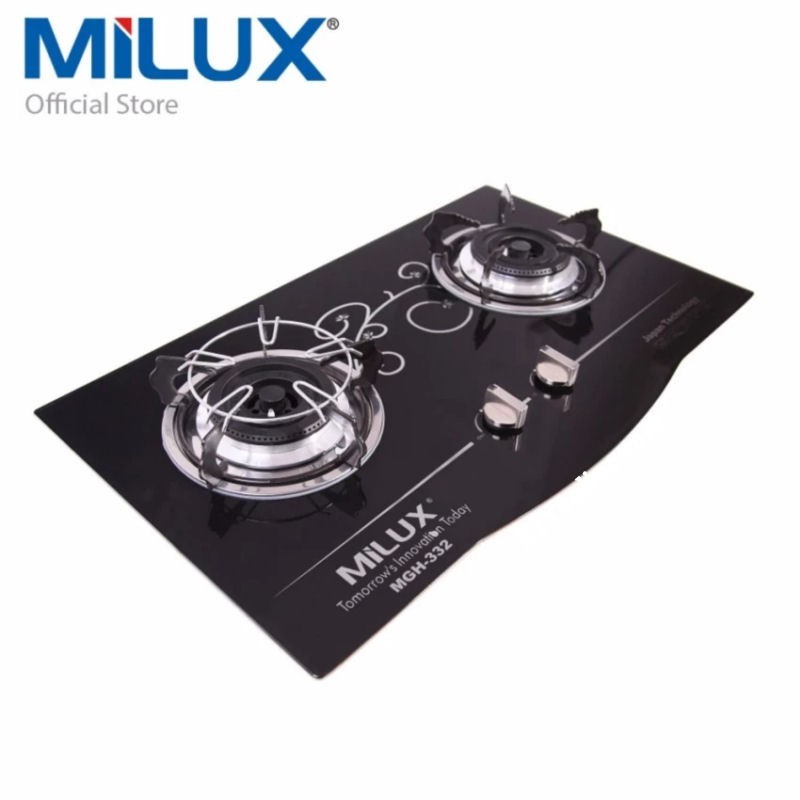 Milux 2 Burners Built-In Gas Cooker Glass Hob | MGH-332 | Shopee Malaysia