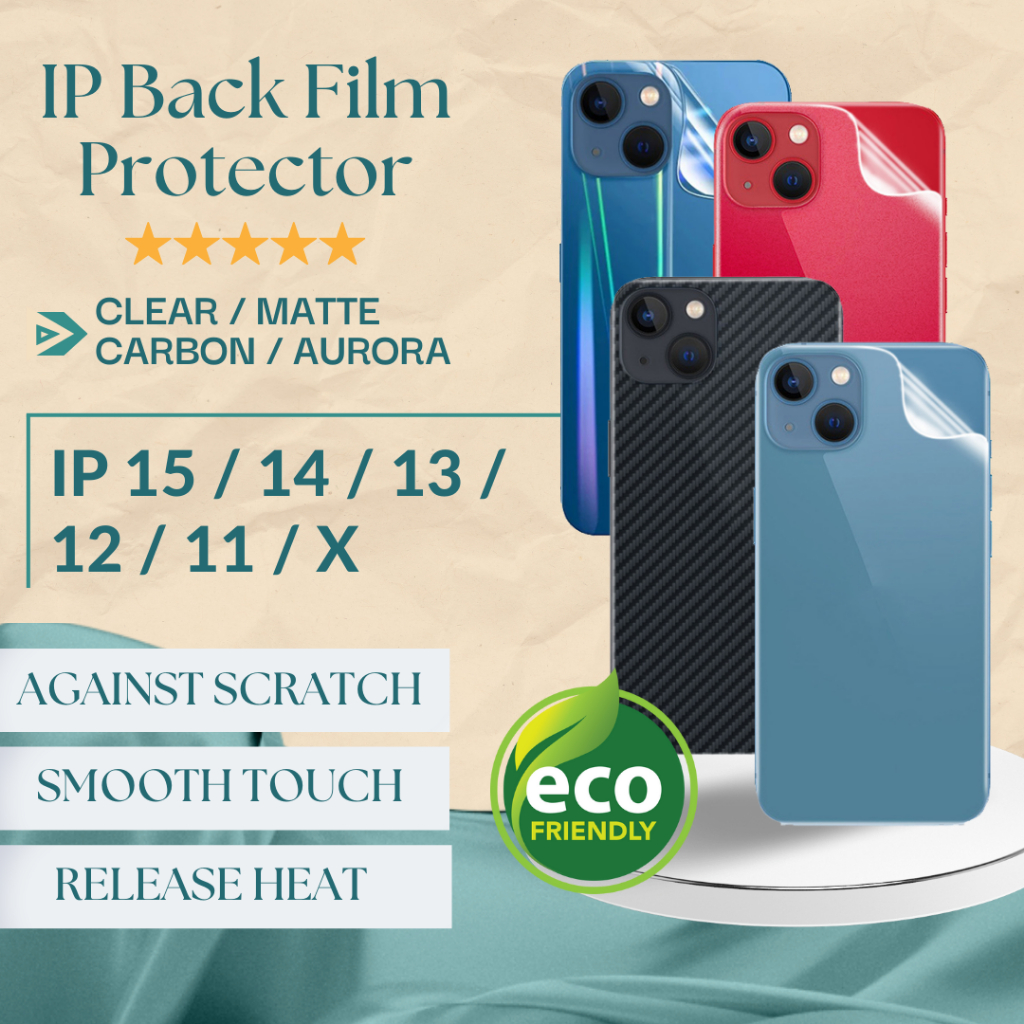 Hydrogel Back Film Protector for IP 15 14 13 12 11 XS XR Pro Max Plus ...