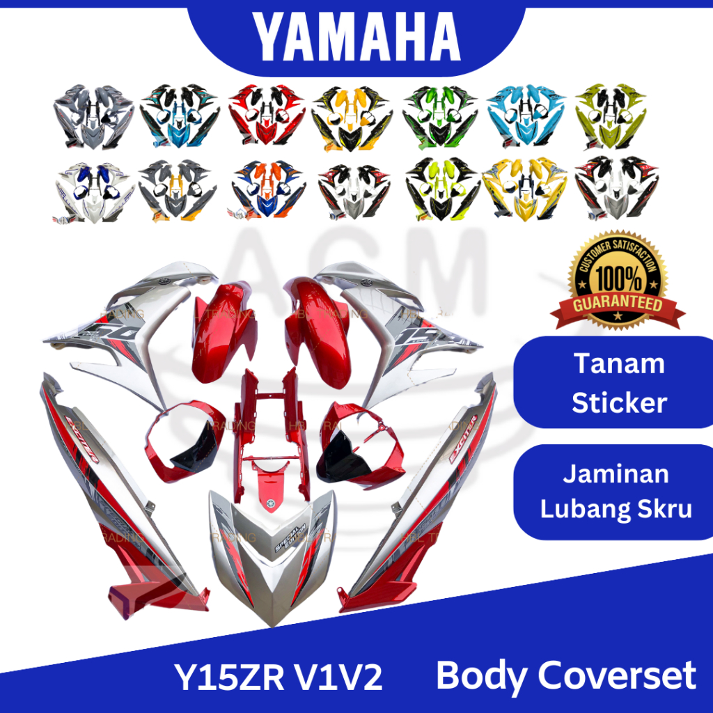 YAMAHA Y15ZR V1 V2 Tanam Sticker Coverset Exciter Thai Four Kings ...