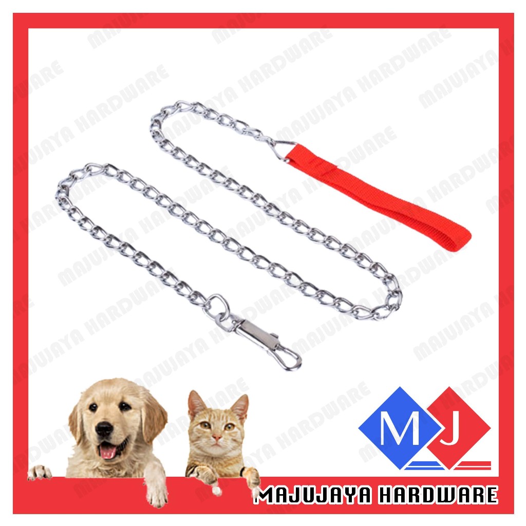 Heavy Duty Animal Chain Dog Chain Leash Anti Chew Metal Basic Leads Red ...