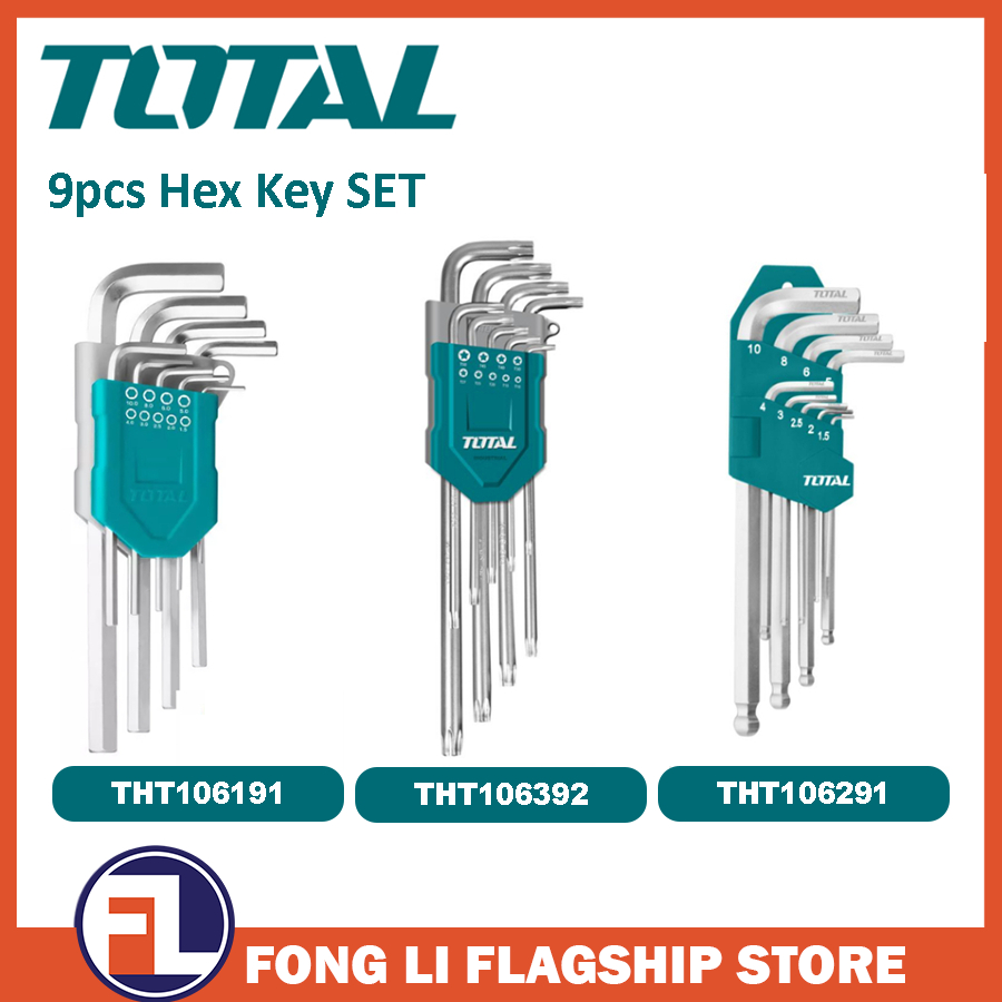 TOTAL Ball Point Hex Key Hex Key Torx Key THT106291 / THT106191 ...