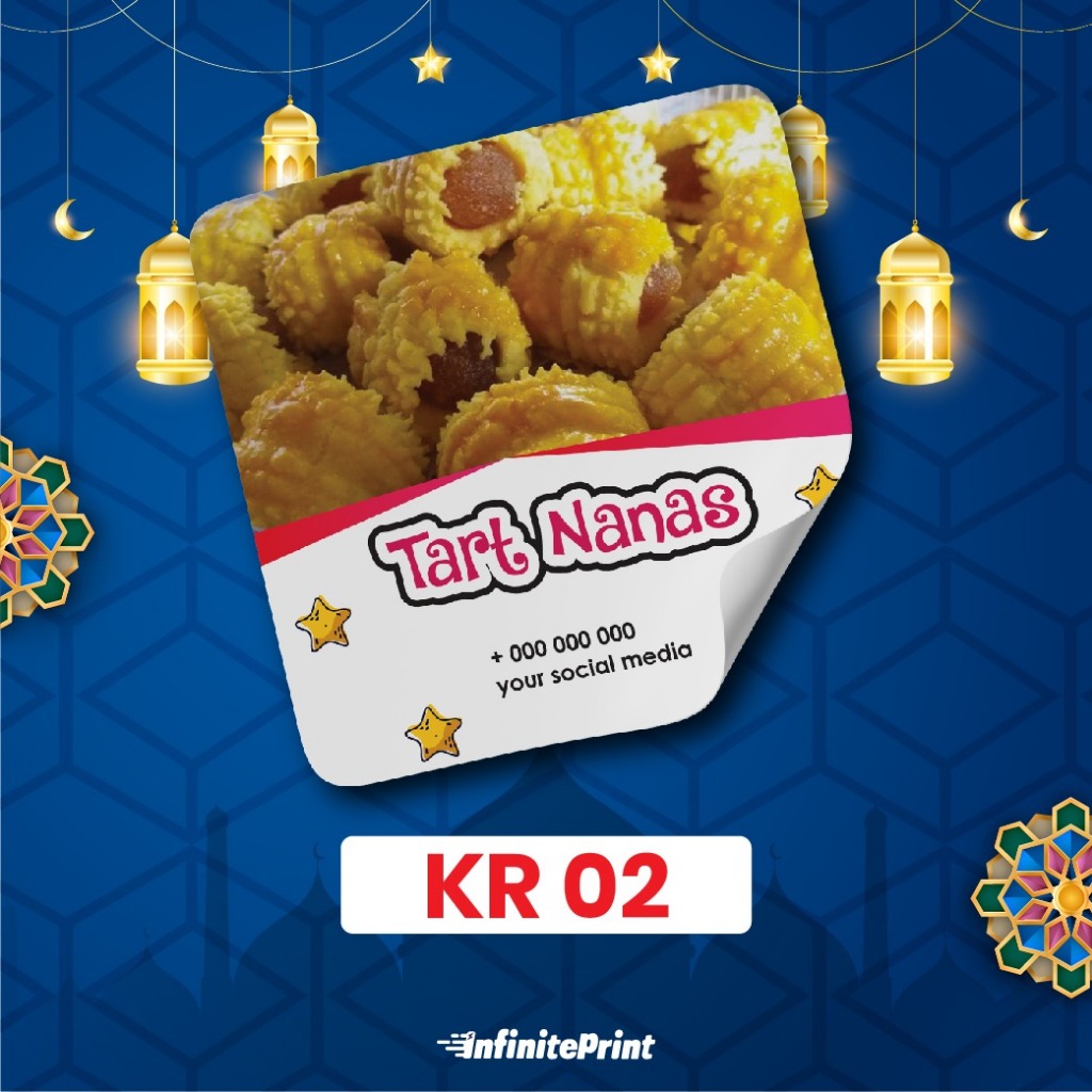 Kuih Raya Sticker Label Product - 3cm / 4cm / 5cm / 6cm / 7cm / 8cm ...