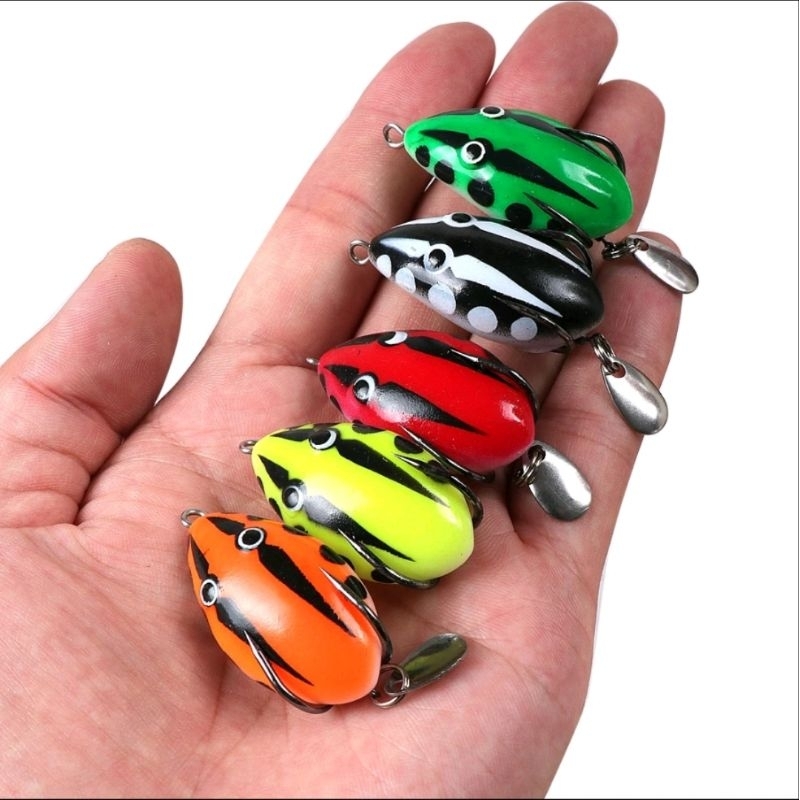Malaysia Stock : Fishing Lure Bait Bionic Frog Thunder Frog with Musta hook Lure Fake Bait Soft ...