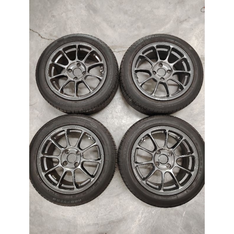 Rays ZE40 15inch 4x100 hole Sport Rim Like New 185/55/15 Good Year ...