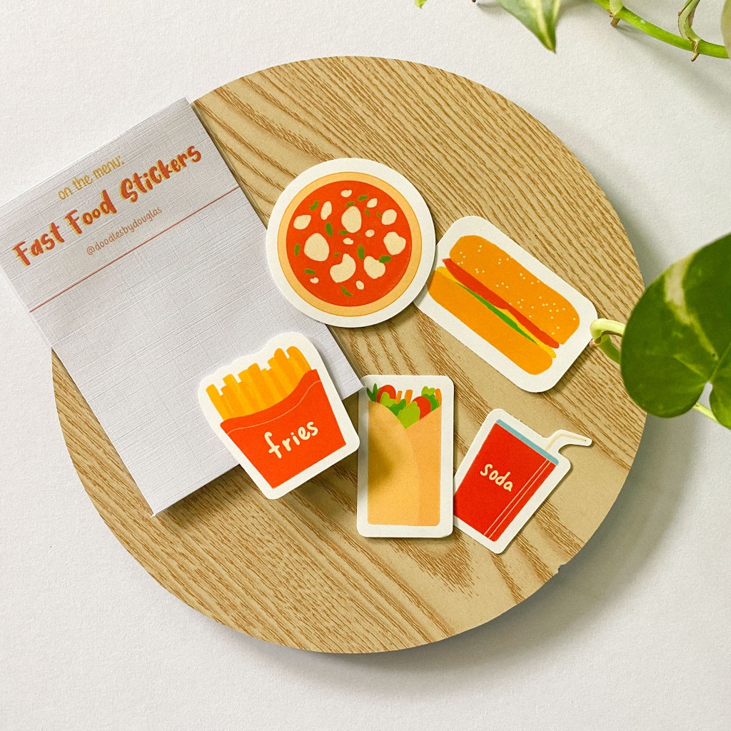 Fast Food Sticker Pack (doodlesbydouglas) | Shopee Malaysia