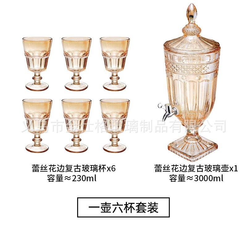 🔥Balang Air Raya🔥Set Amber Glassware Juice Balang Air Hari Raya Party ...