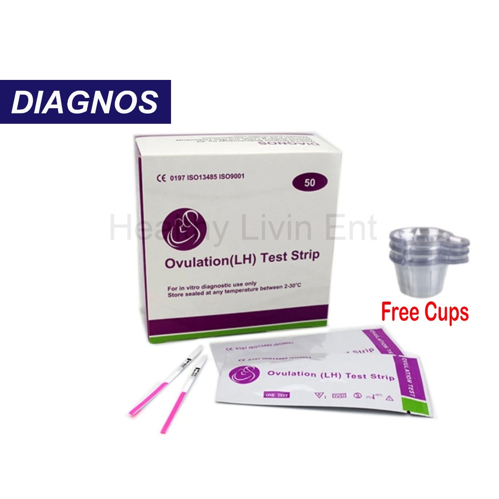 Ujian Ovulasi Kesuburan OPK 50pcs DIAGNOS Brand Ovulation Test Strip LH ...