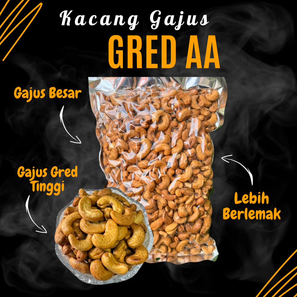 KACANG GAJUS THAI/GAJUS BAKAR/GAJUS BAKAR KULIT/MACADAMIA/PISTACHIO DAN ...