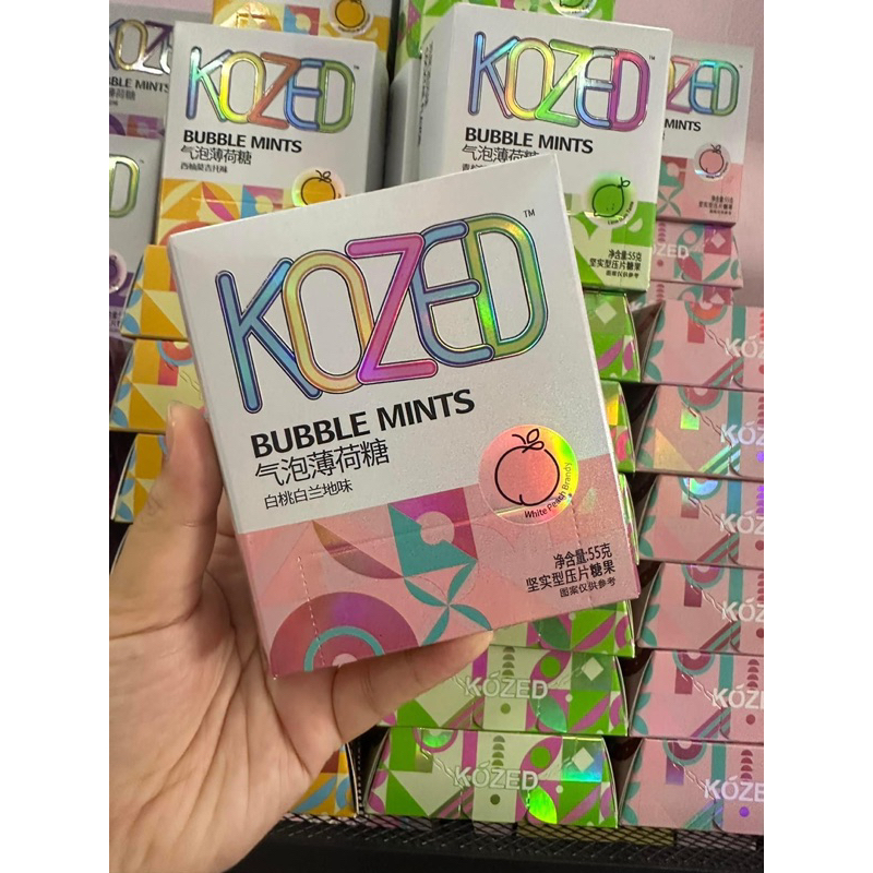现货KOZED 气泡🫧薄荷糖 BUBBLE MINTS 55g 口味 ：葡萄威士忌 / 西柚莫吉托 / 青柠朗姆 / 白桃白兰地 ...